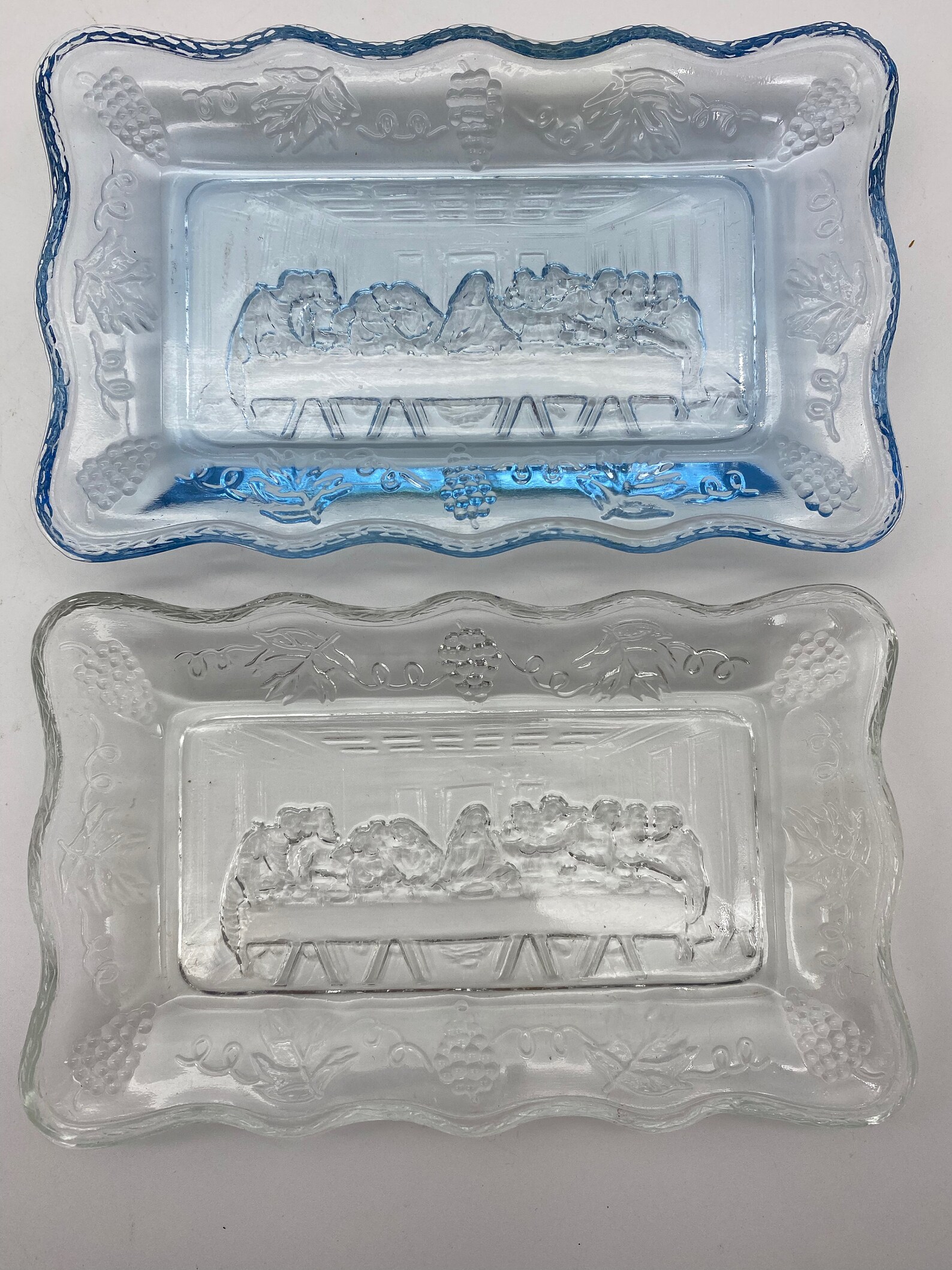 Tiara Last Supper Dish - Indiana Glas Company - Tiara Butter Dish ...