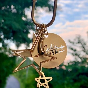 Keychain Gold Stars Dangle Bag Charms Dior Star Keychain Purse ...