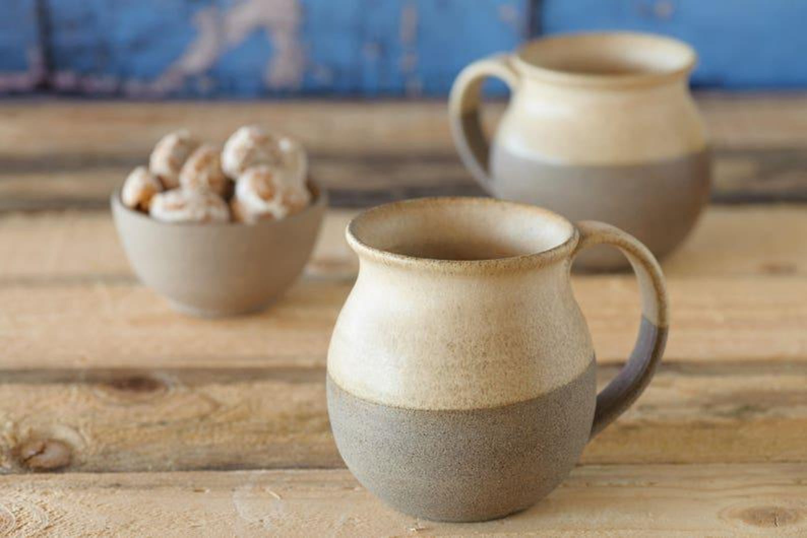 Handmade Ceramic Coffee Mug: Rustic Brown Stoneware, Kitchen Drinkware ...