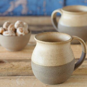 Handmade Ceramic Coffee Mug: Rustic Brown Stoneware, Kitchen Drinkware ...