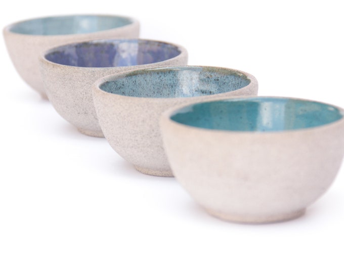Colorful Ceramic Small Bowl, Set of 4 Bowls, Ceramic Tapas Bowl, Spice ...