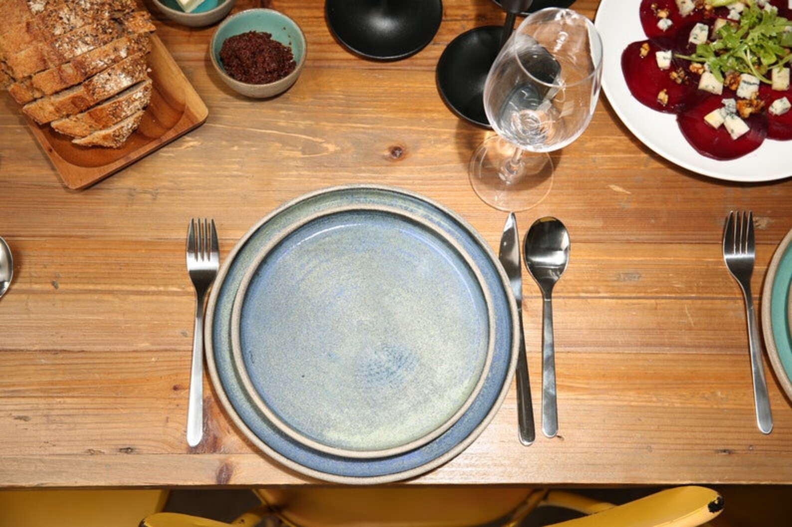 Handmade Ceramic Dinner Plate Set: Rustic Pottery Plates Kitchenware - Etsy