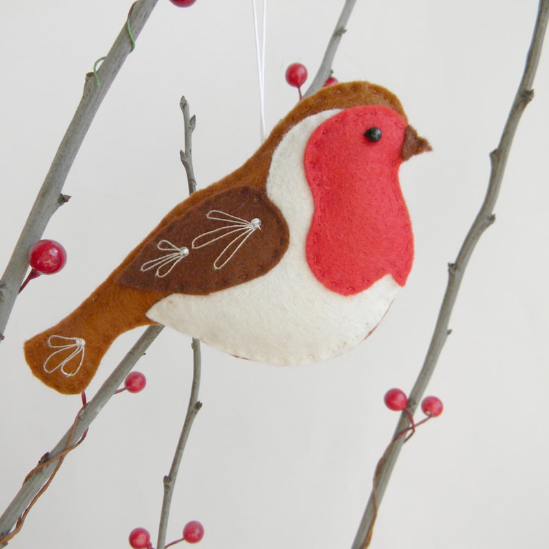 Red Bird Ornament - Etsy