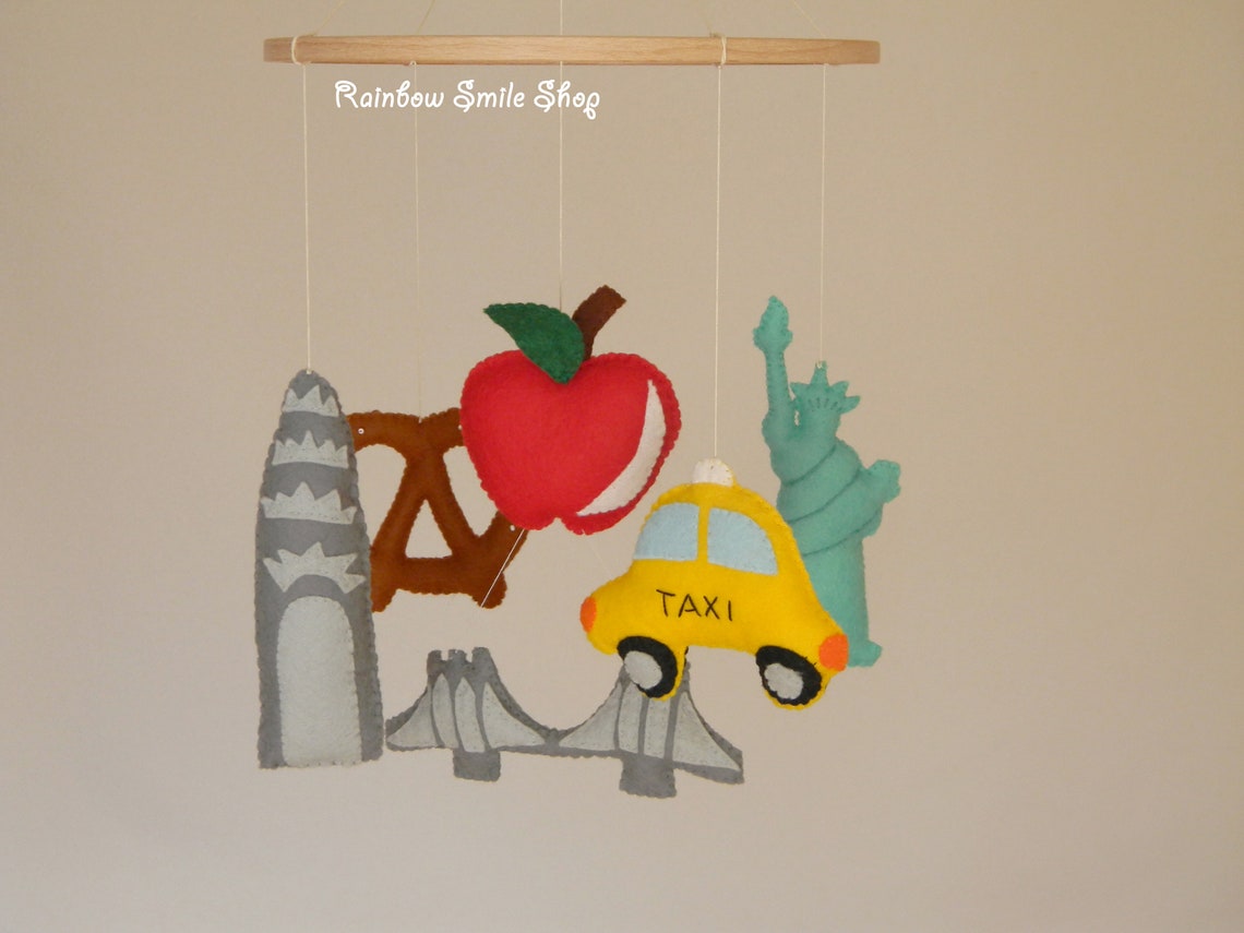 New York City Baby Mobile Trewel Nursery Mobile Baby Boy Mobile New ...