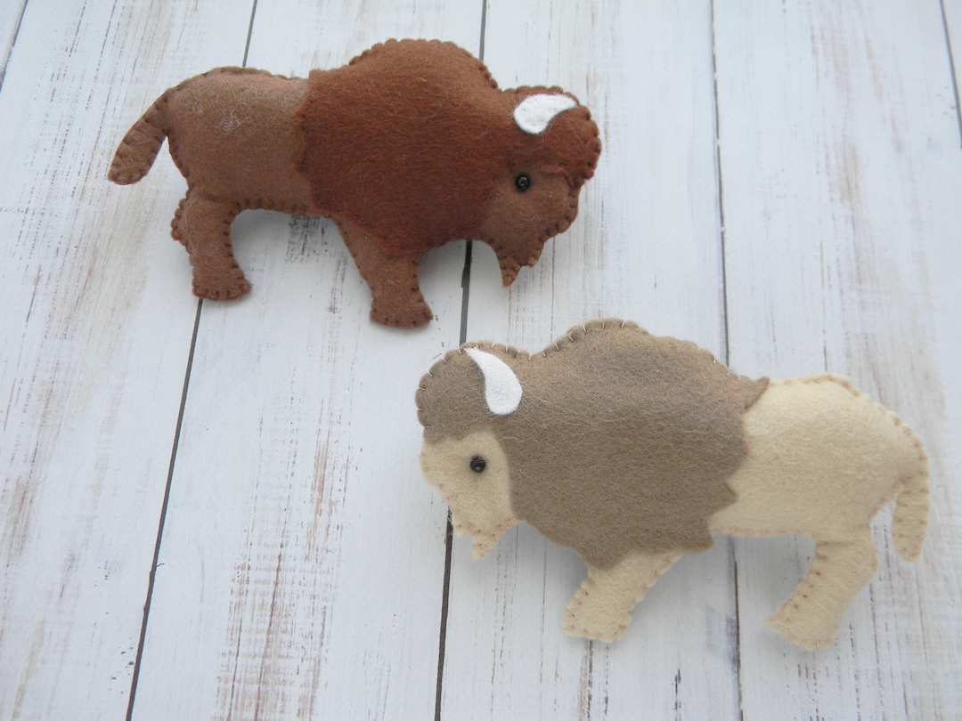 Buffalo Felt Ornament Bison Ornament Stuffed Felt Bison Cute Bison ...