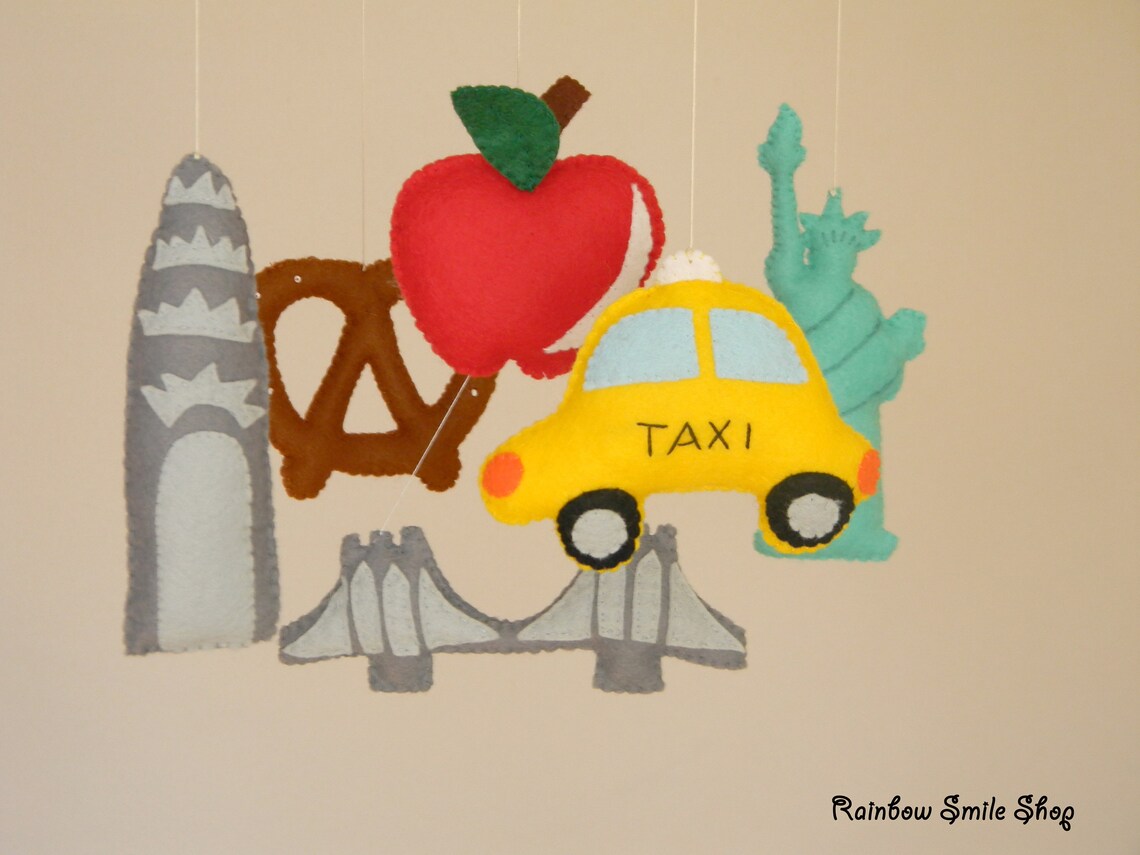 New York City Baby Mobile Trewel Nursery Mobile Baby Boy Mobile New ...