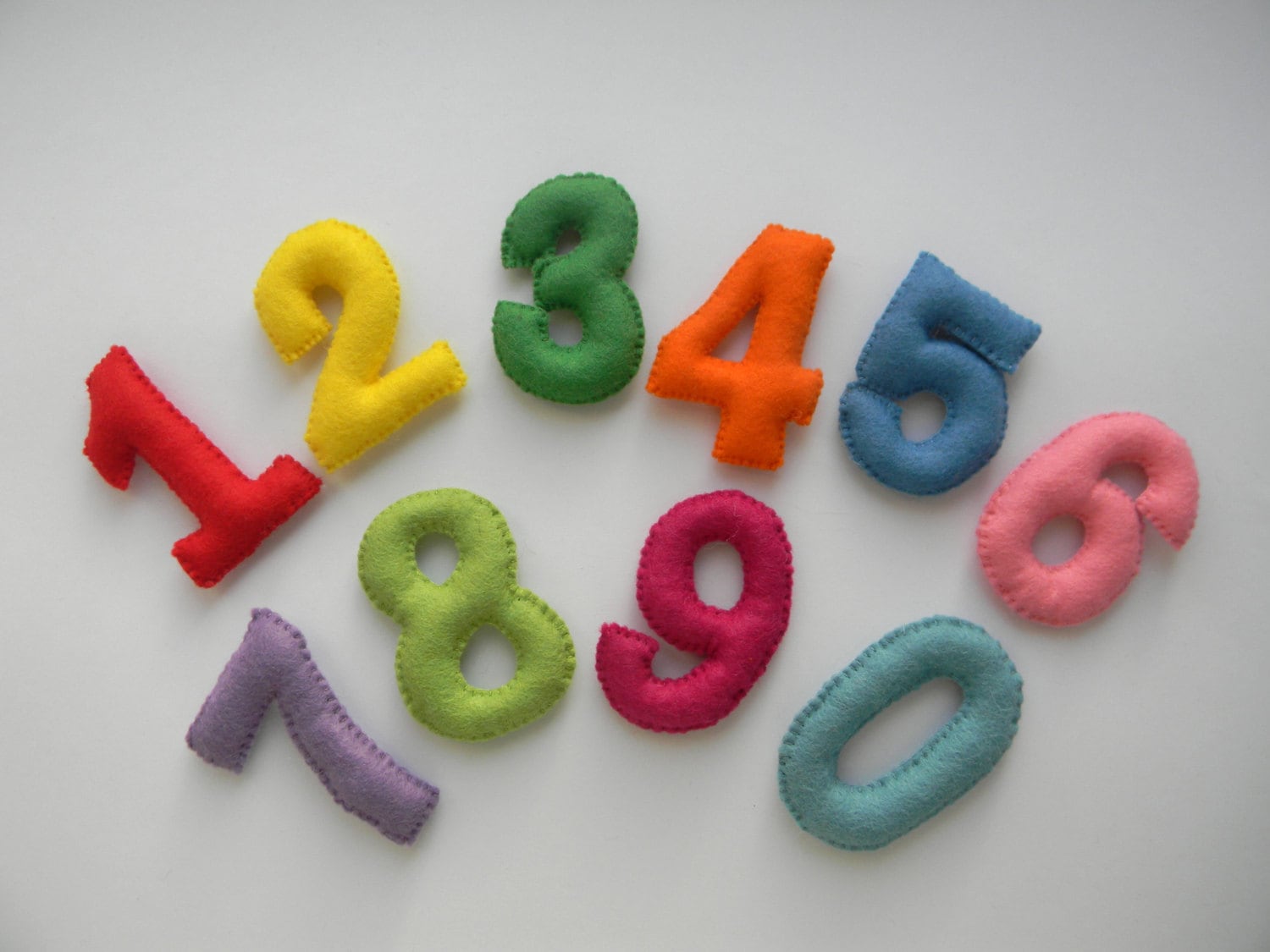 Felt Numbers 0-9. -colorful Numbers, Educational Toy , Waldorf and ...