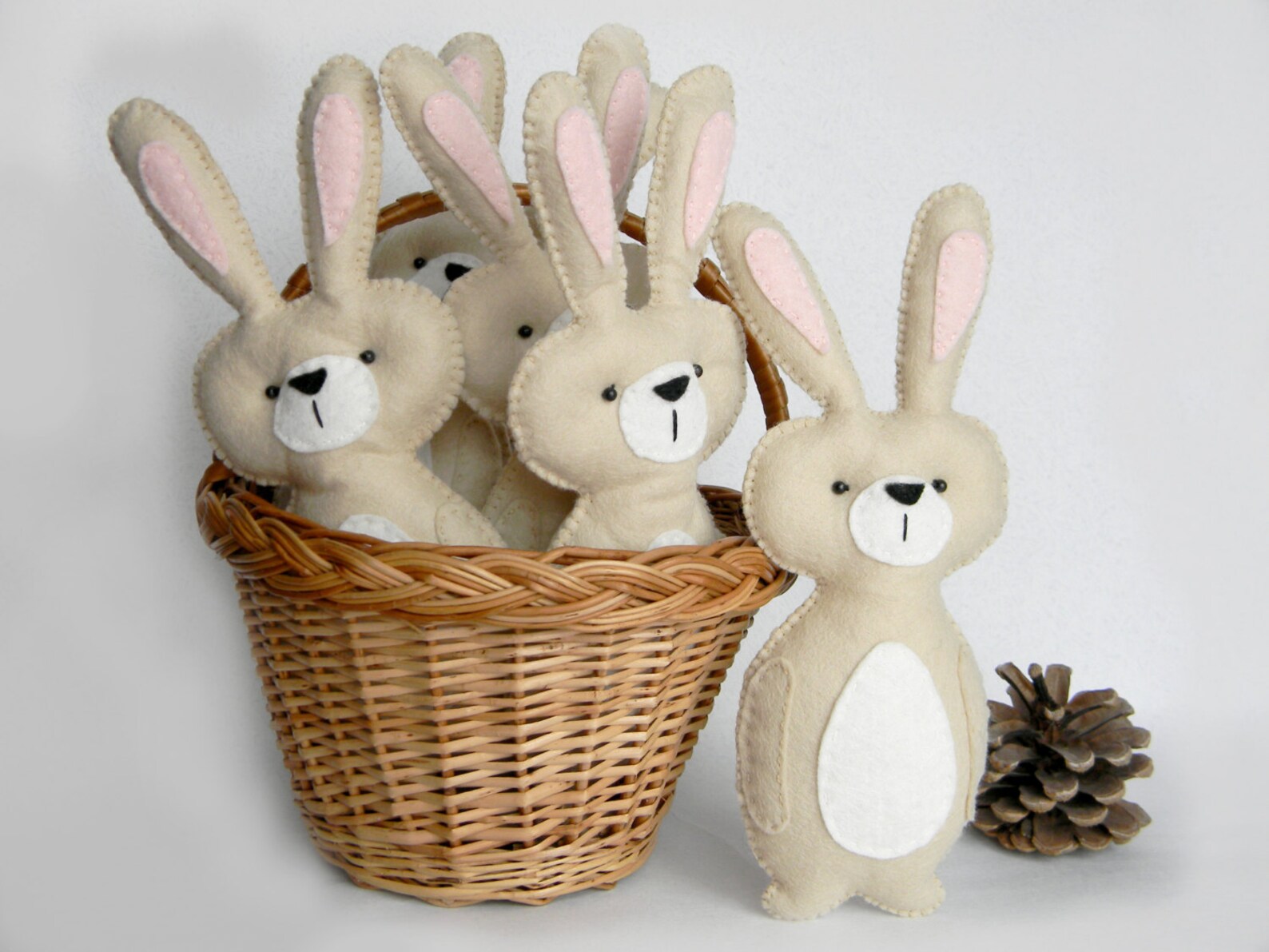 Personalized Felt Bunny Toy Easter Bunny Stuffed Bunny Toy - Etsy