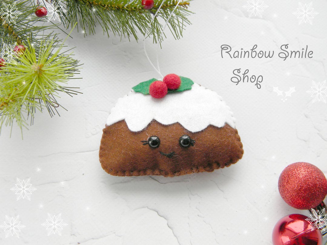 Felt Christmas Pudding Ornament Christmas Pudding Felt Decorations ...