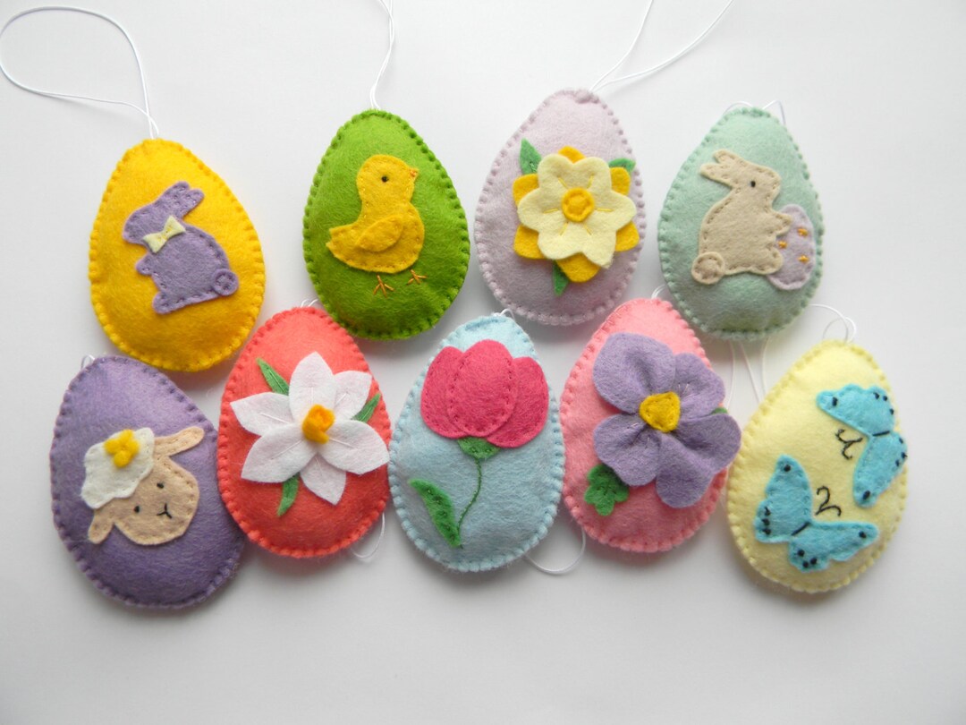 Felt Easter Egg, Easter Ornaments, Easter Decorations, Felt Egg With ... Felt Easter Egg, Easter Ornaments, Easter Decorations, Felt Egg With ...