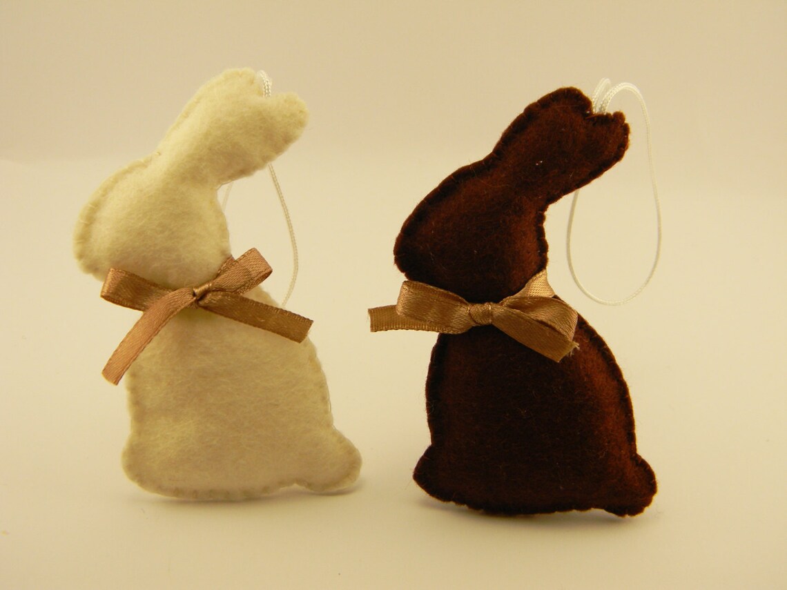 Easter Chocolate Bunny Ornaments Easter Decorations Spring - Etsy