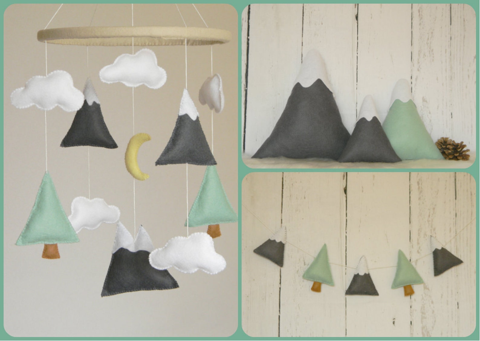 Camping Decor Garland Camping Party Decorations Mountains Pine | Etsy