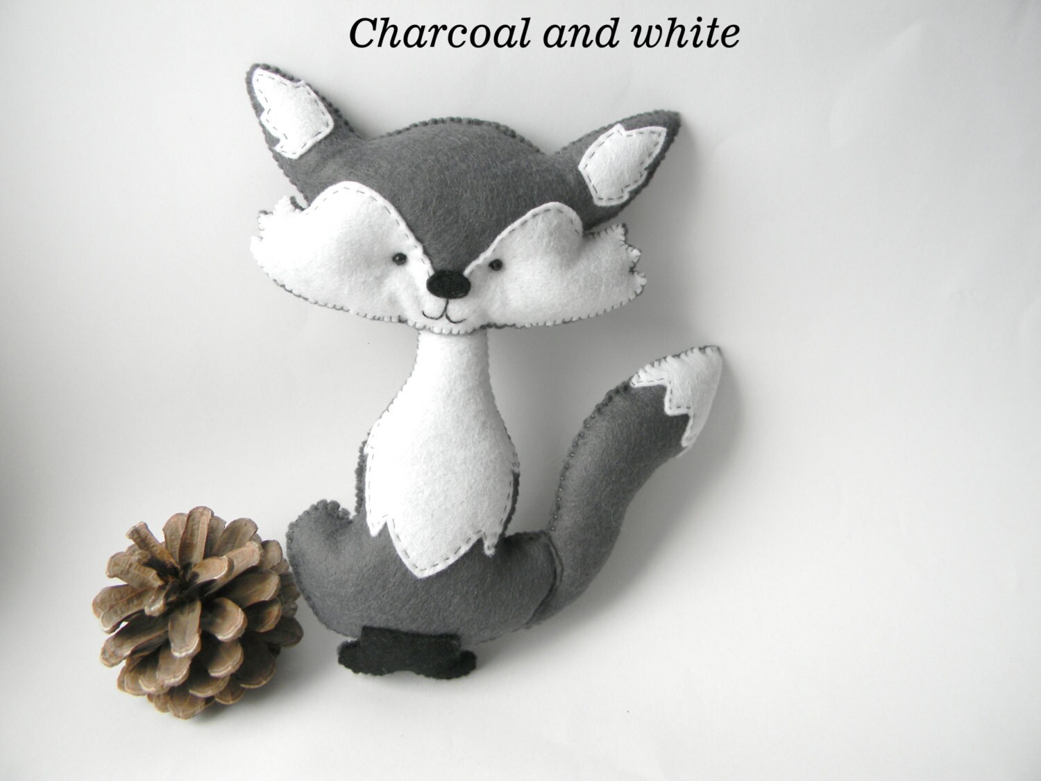 Personalized Felt Fox Toy Fox Stuffed Animal Plush Fox Toy Fox | Etsy