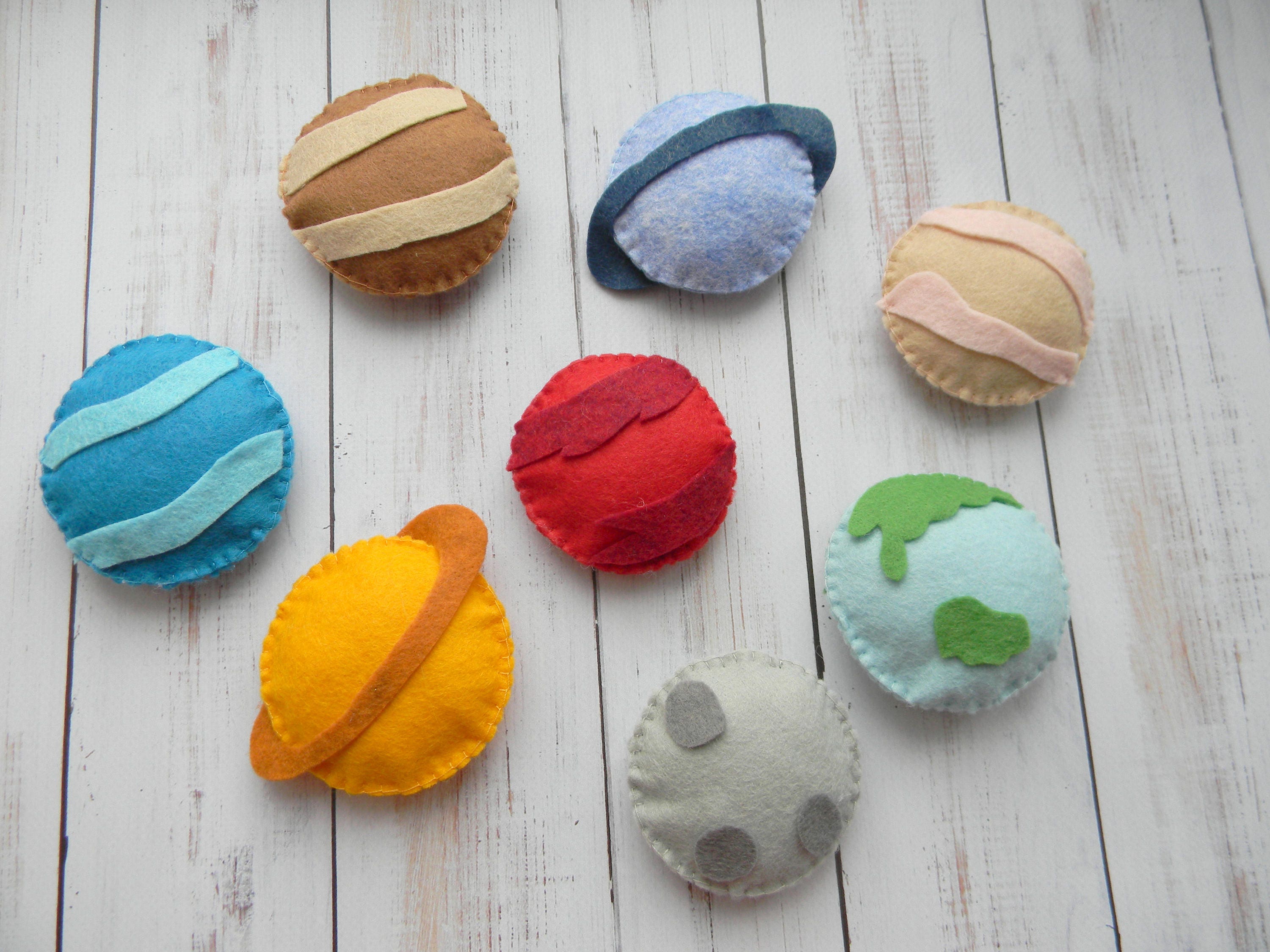 Felt Space Set Solar System Felt planet Cute Felt Planet Set | Etsy