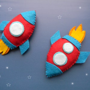 Rocket Felt Ornament Rocket Ship Toy Space Ornament Cosmos - Etsy