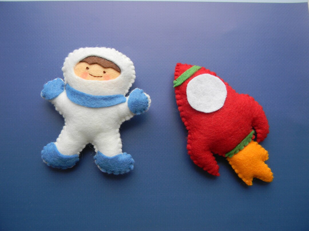 Astronaut Felt Ornament Rocket Felt Ornament Astronaut Toy - Etsy