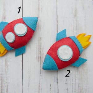 Rocket Felt Ornament Rocket Ship Toy Space Ornament Cosmos - Etsy