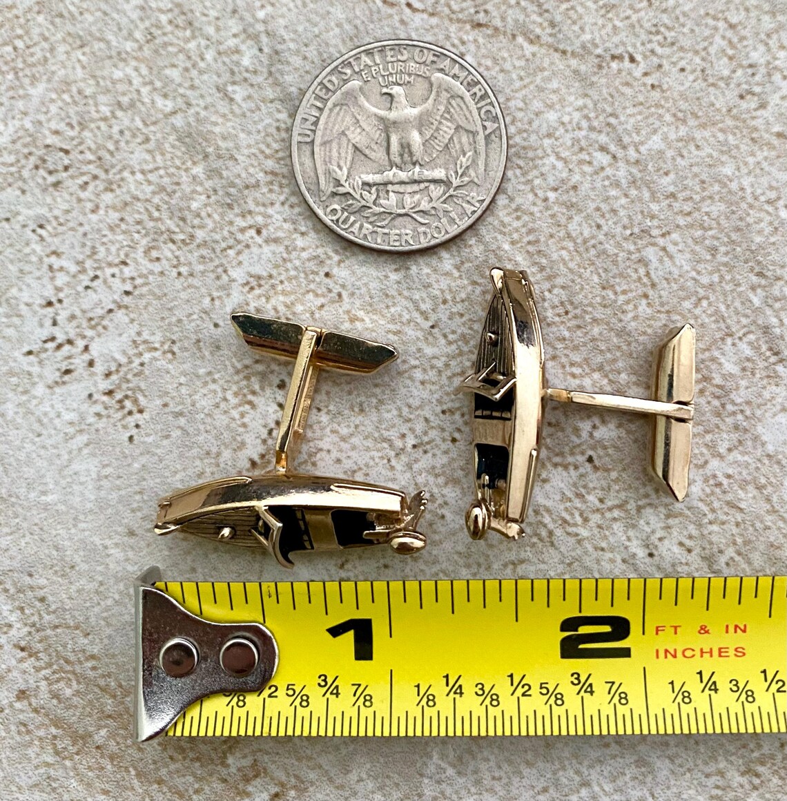 Swank Cufflinks, Vintage Boat, Speedboat, Gold Color - Etsy