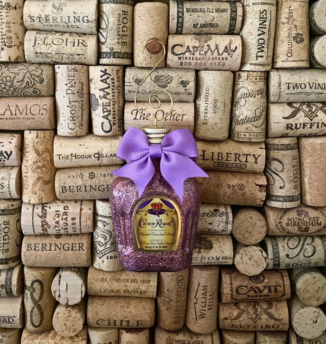 Crown Royal Whisky Mini Plastic Bottle Ornament, Stocking Stuffer, Bar ...