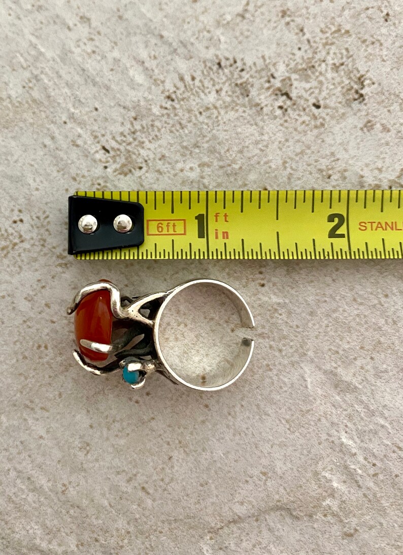 Brutalist Claw Cage Tall Artisan Vintage Ring Free Form - Etsy