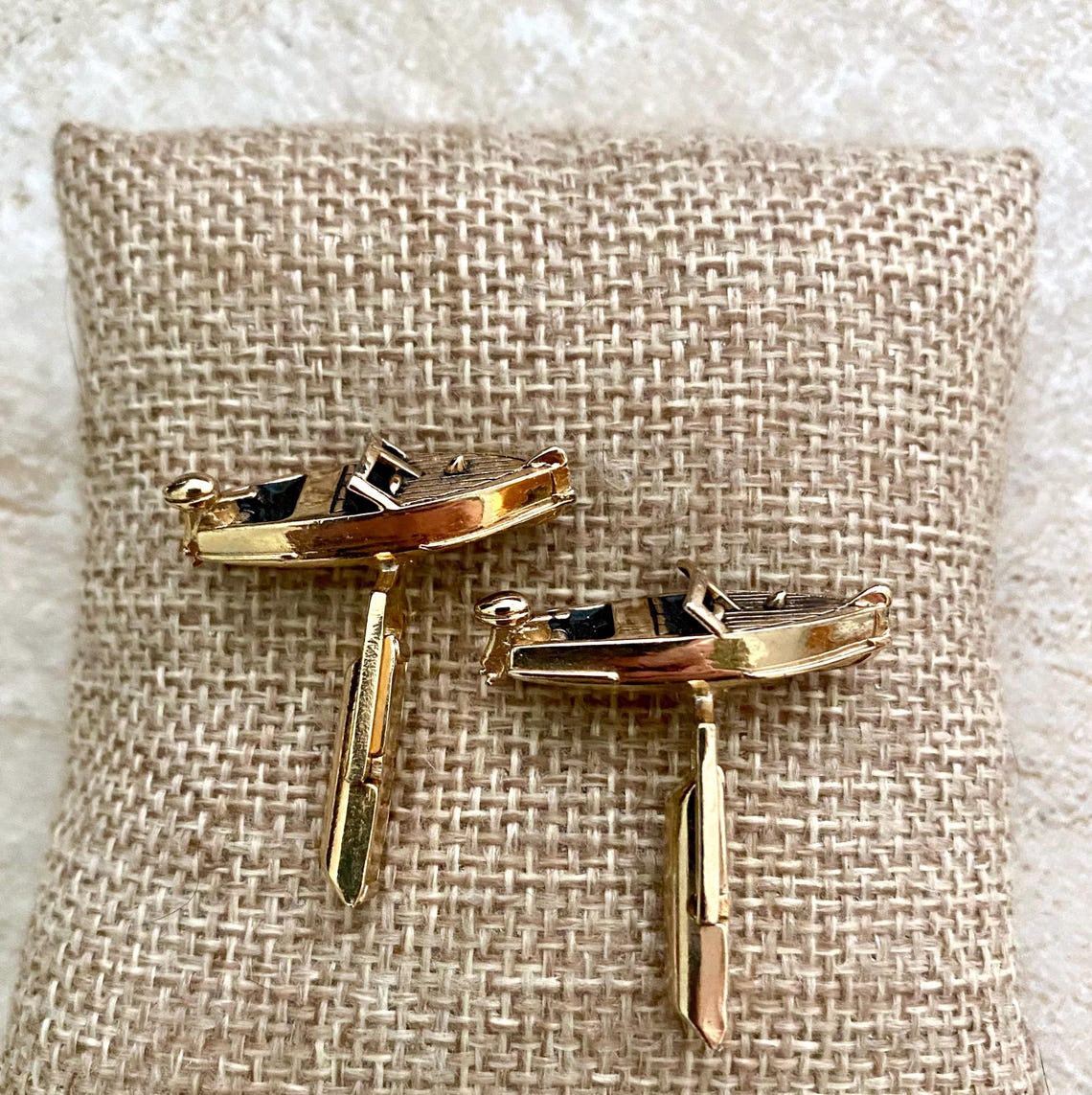 Swank Cufflinks, Vintage Boat, Speedboat, Gold Color - Etsy