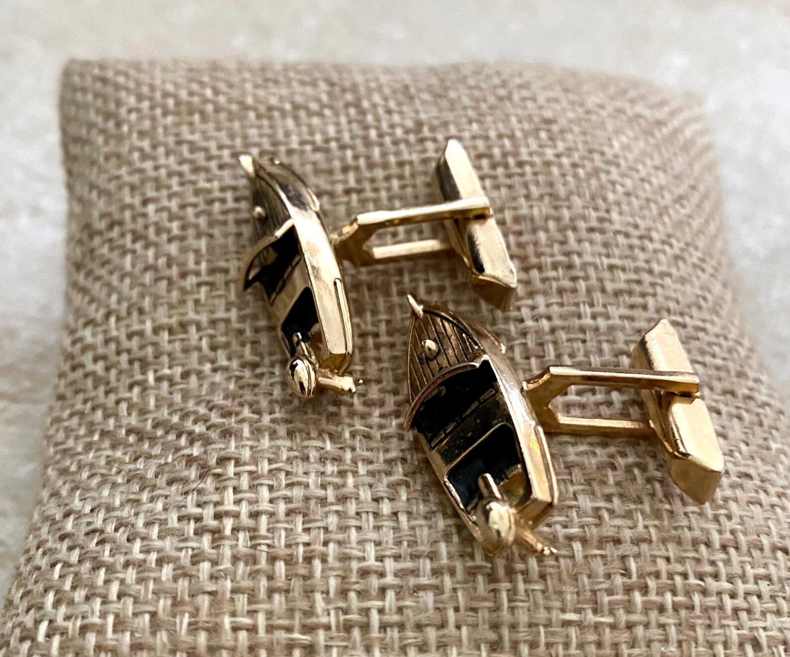 Swank Cufflinks, Vintage Boat, Speedboat, Gold Color - Etsy