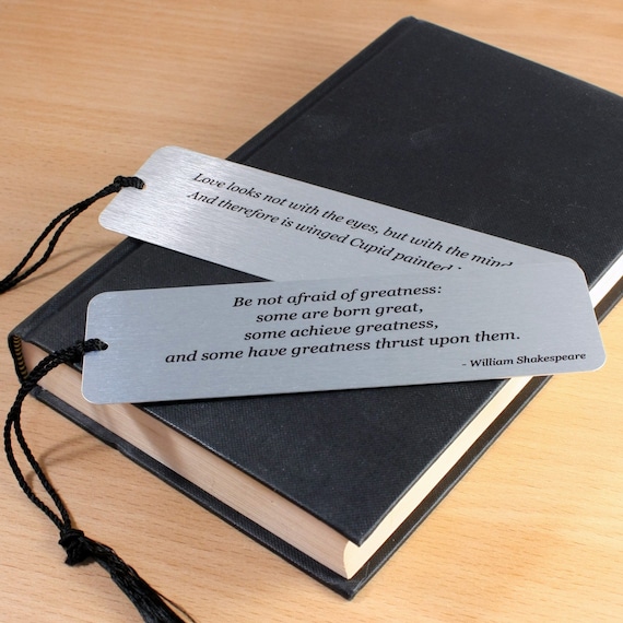Personalised Silver Metal Bookmark With Tassel Present Gift - Etsy