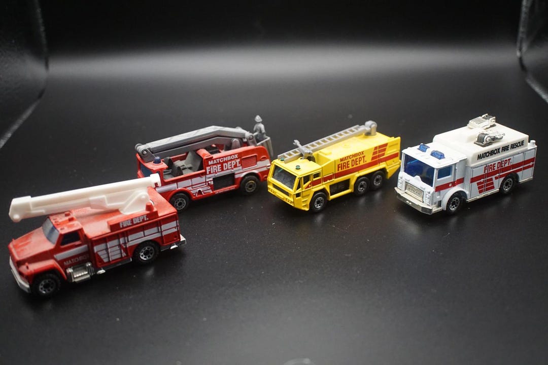 Set of Vintage Fire Department Toy Vehicles Matchbox 1989 - Etsy