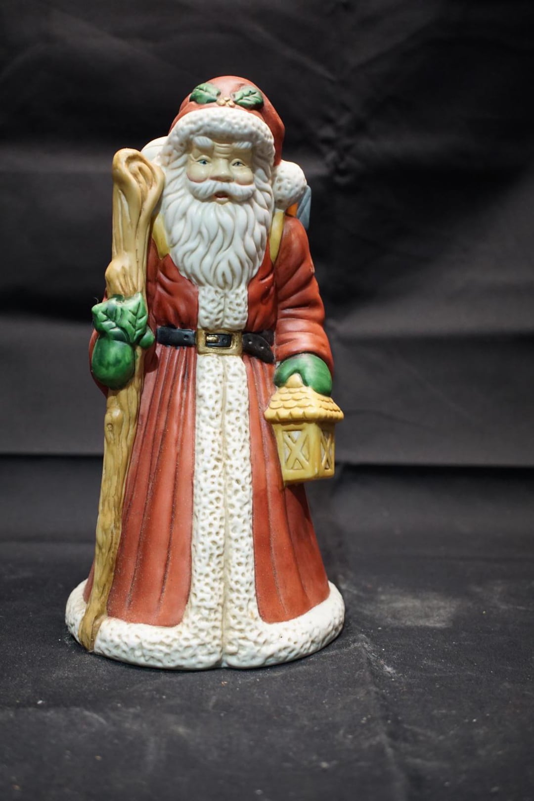 Vintage Santa Claus Figurine With Lantern - Etsy