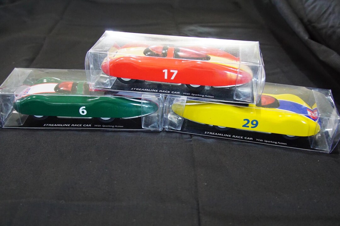 Set of 3 Vintage Streamline Race Cars Collector's Edition - Etsy