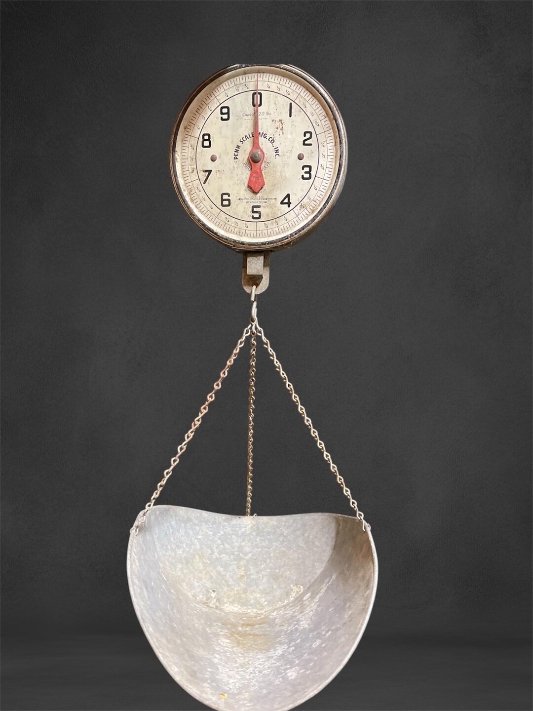 Vintage Penn Scale 20lb With Hanging Galvanized Scoop - Etsy