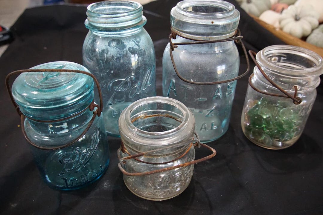 Vintage Ball Mason Jars Collection Set of 5 Antique Glass Jars - Etsy