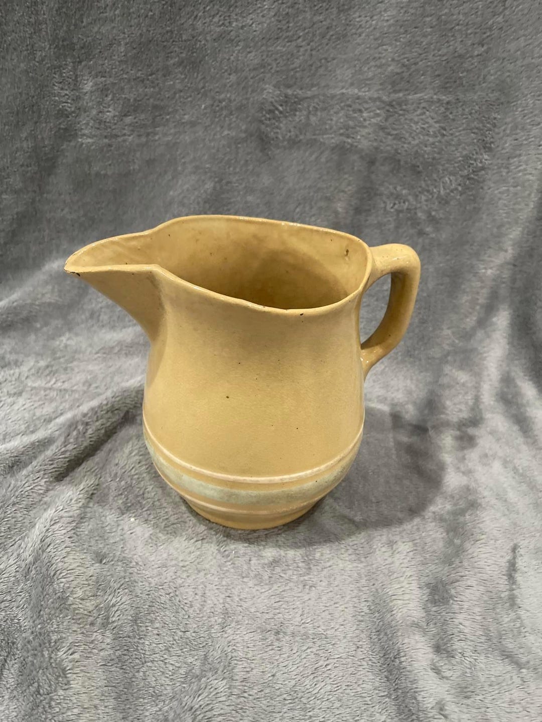 Vintage Watt Ware Eve N Bake Pitcher Blue Stripe 7, 6 Cups USA Pottery ...