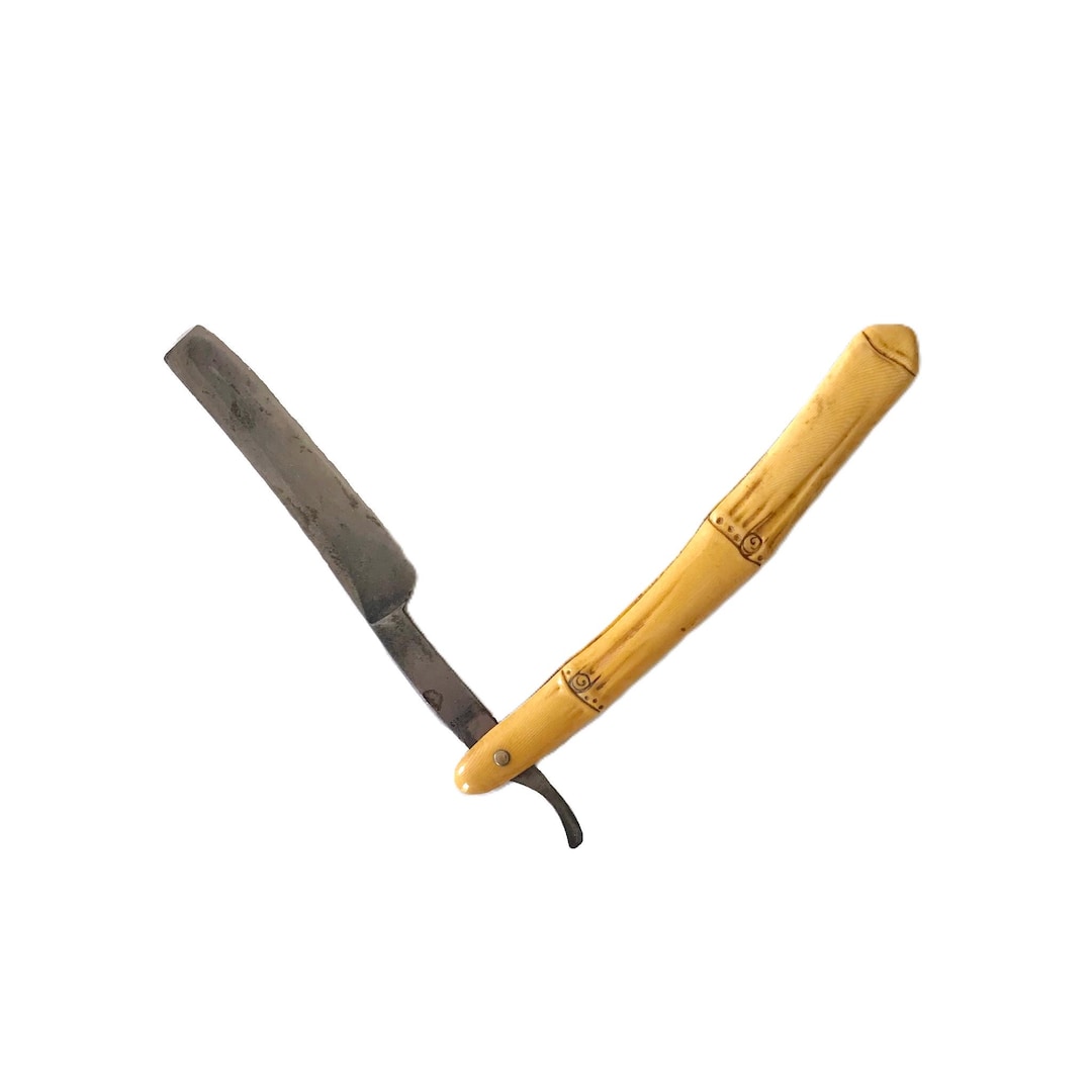 Antique Imperial Straight Razor 1890s-1920s | Bamboo Celluloid Handle ...