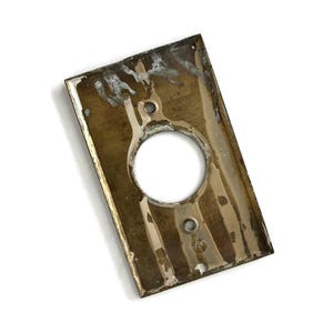 Vintage 1920s Brass Outlet Cover | Art Deco Electric Plate | Round ...