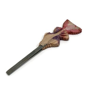 Antique Crepe Paper Fan | 1910s-1920s Hand Fan | Pink Purple Space-dyed ...