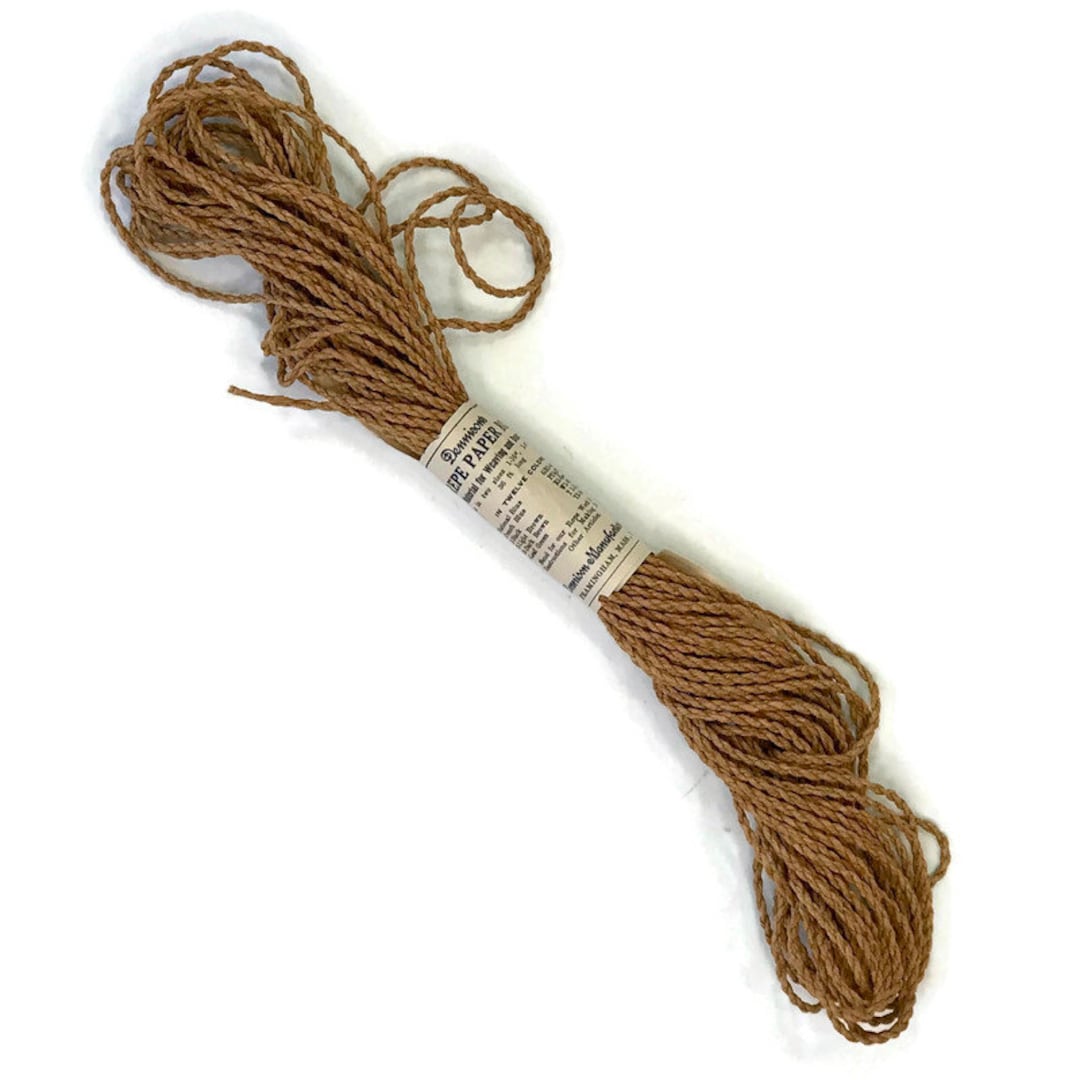 Vintage 1930s Dennison Crepe Paper Rope | Light Brown Craft Supply ...