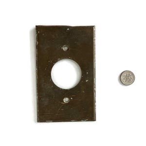 Vintage 1920s Brass Outlet Cover | Art Deco Electric Plate | Round ...