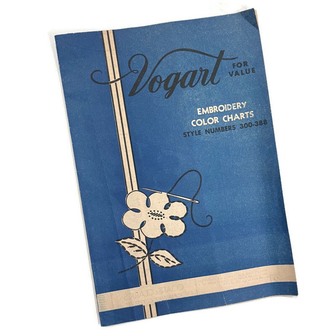Vintage Vogart Embroidery Color Charts: Floral, Animal, Religious ...