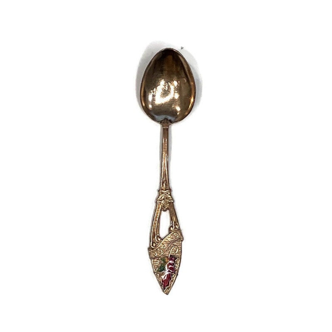 Antique Canada Souvenir Spoon | Gold-plate Collectible | Maple Leaf ...