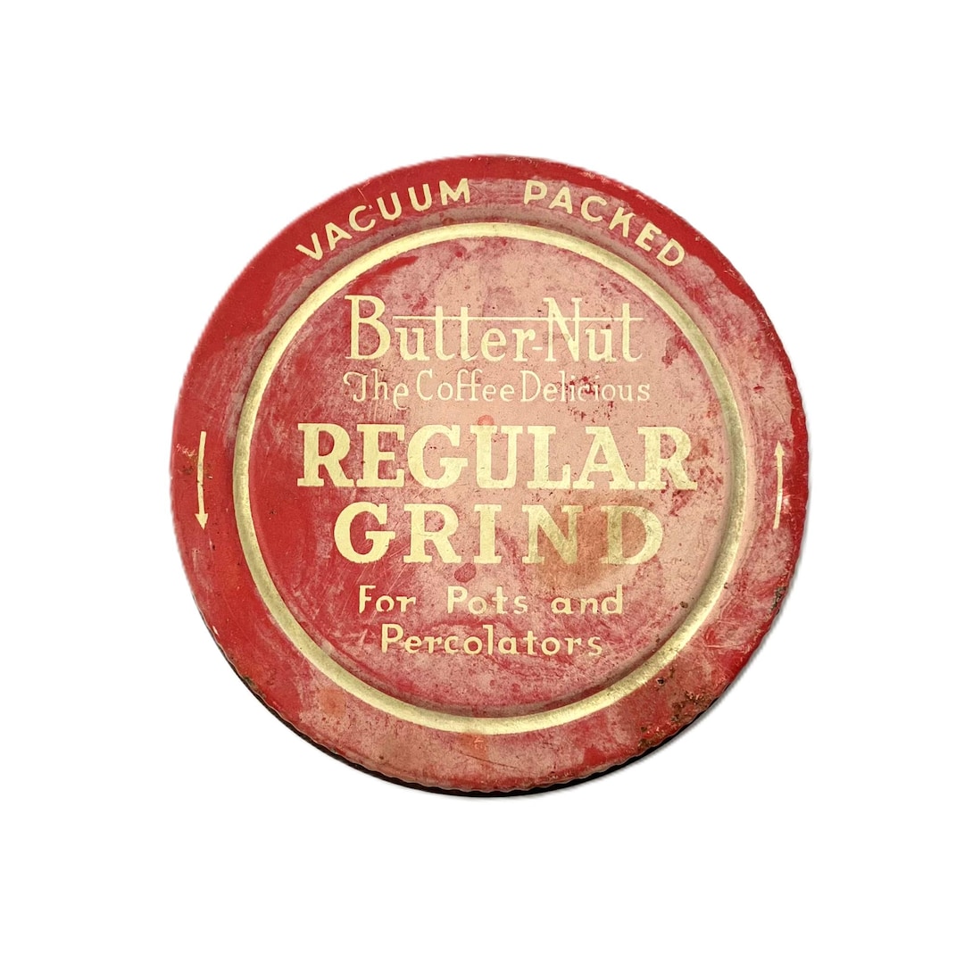 Vintage Butternut Coffee Jar Lid | Retro Farmhouse Kitchen Decor - Etsy