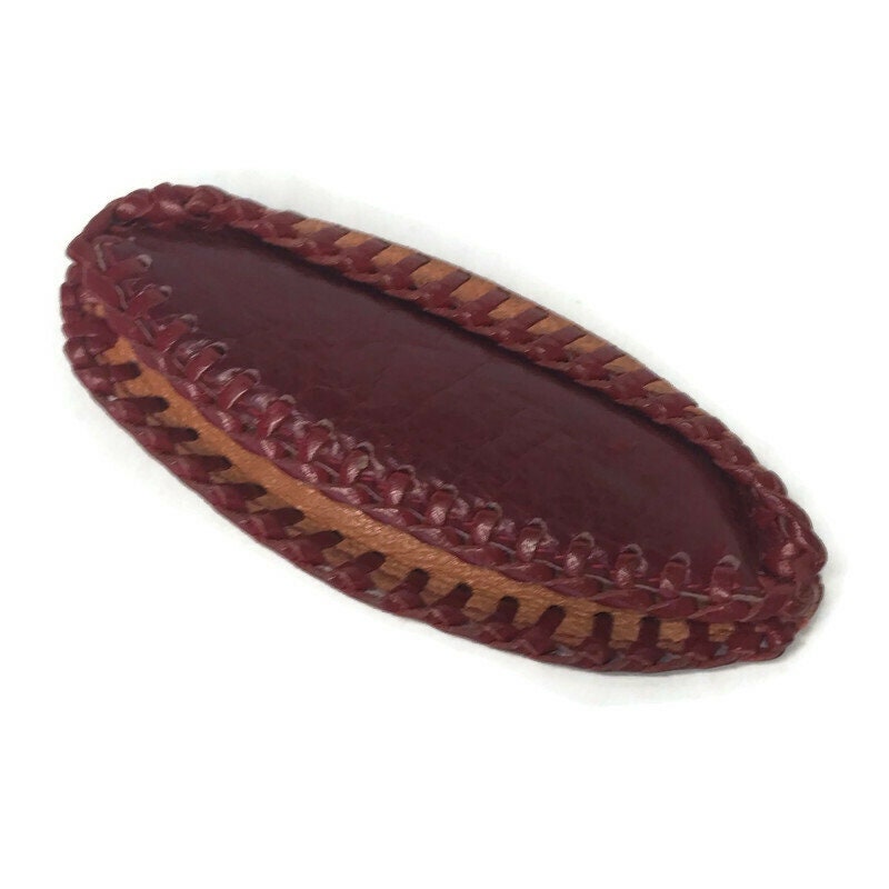 Vintage Red and Tan Leather Football Coin Purse - Etsy
