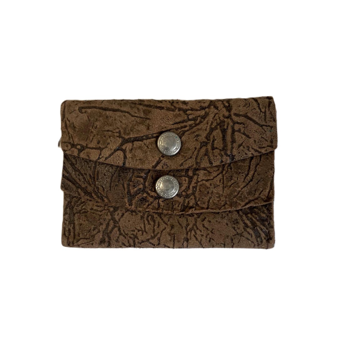 1930s Calfskin Coin Purse | Vintage Brown Leather Wallet | Art Deco ...