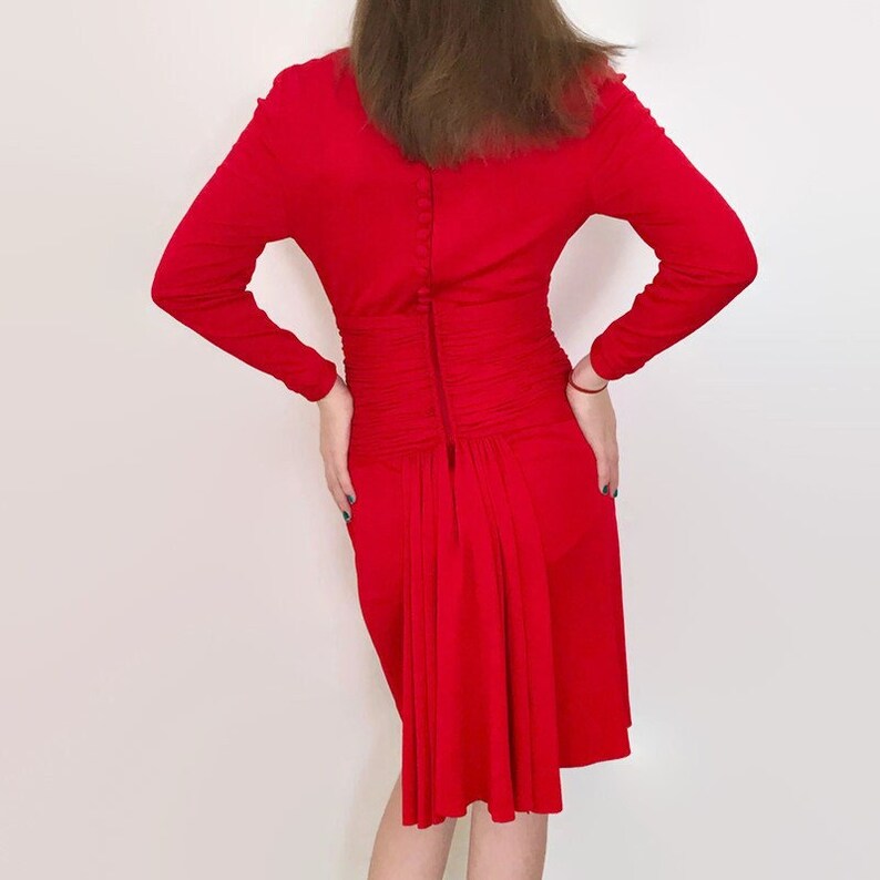 Vintage Designer Scaasi Boutique Tomato Red Wiggle Dress With - Etsy