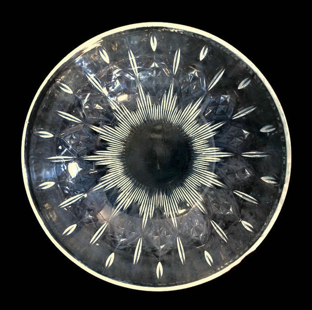 Vintage Crystal Diamond Pattern Cereal Bowl - Etsy