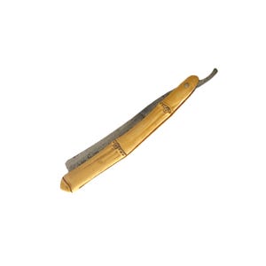 Antique Imperial Straight Razor 1890s-1920s | Bamboo Celluloid Handle ...