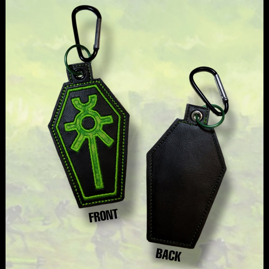 Wh40k Green Necron Ankh of the Triarch Inspired Keychain - Etsy