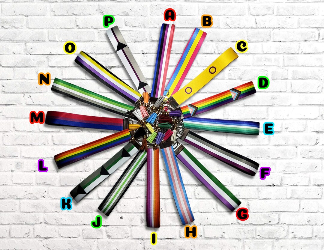 LGBTQIA+ Pride Flag Key Fob, Keychain, Wristlet - Etsy