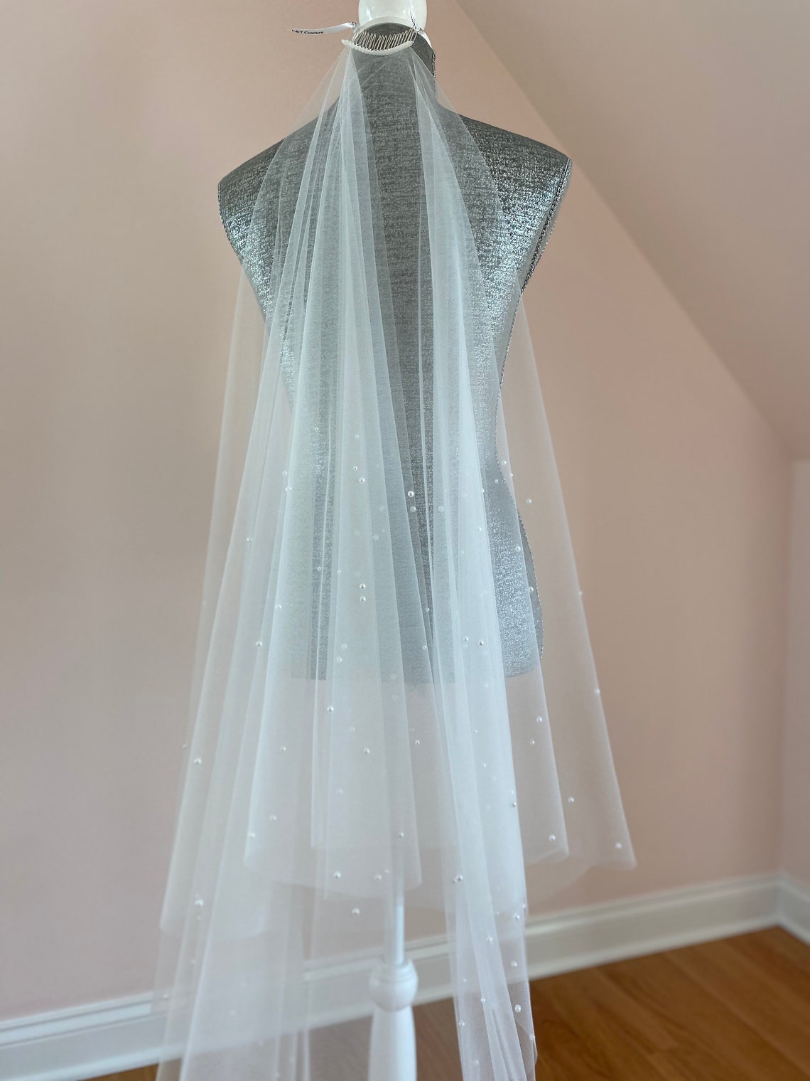 Drop Pearl Veil Drop Wedding Veil Veil with Pearls Drop | Etsy