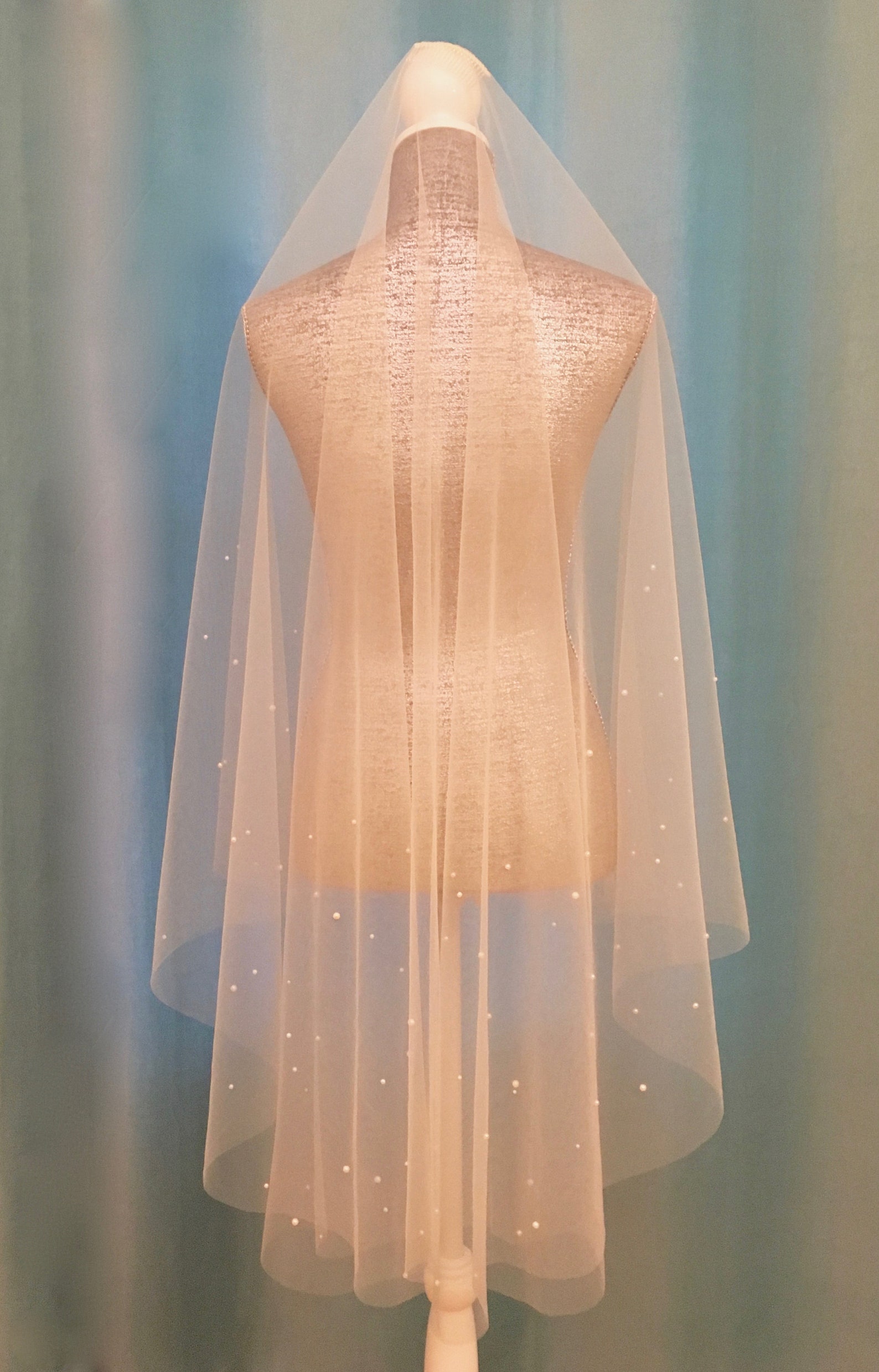 Drop Pearl Veil Drop Wedding Veil Veil With Pearls Drop - Etsy